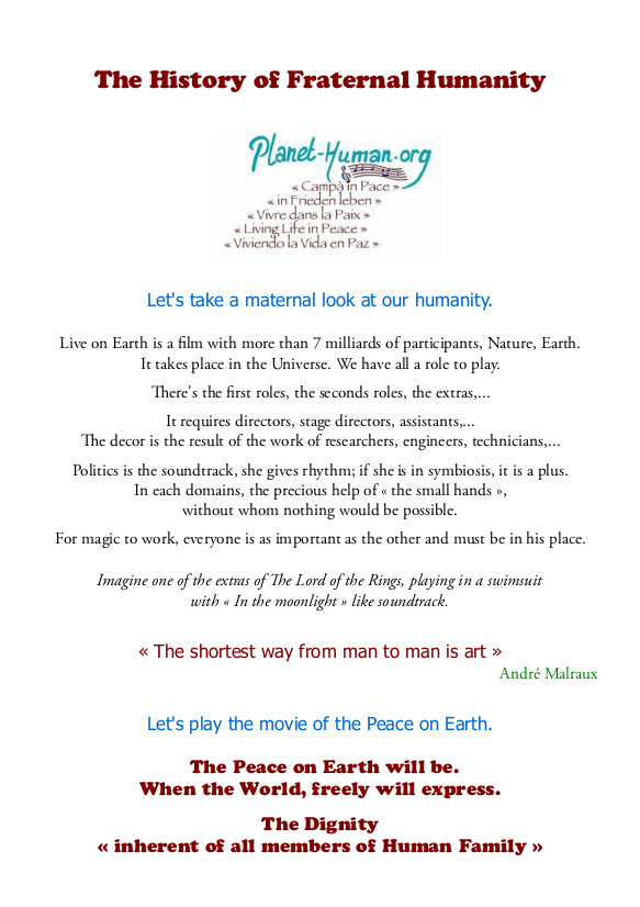 The history of Fraternal Humanity – Ki-Regeneration